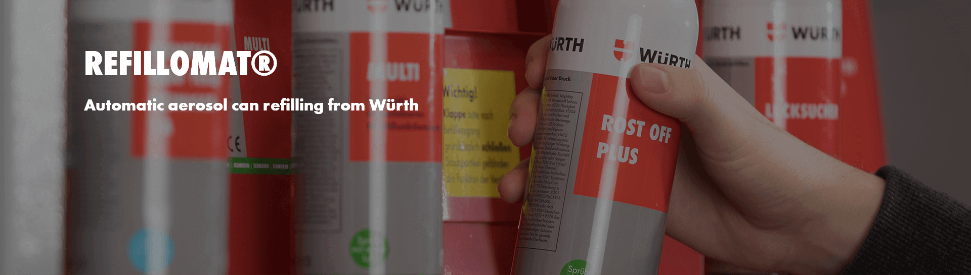 REFILLOmat®: Automatic aerosol can refilling from Würth